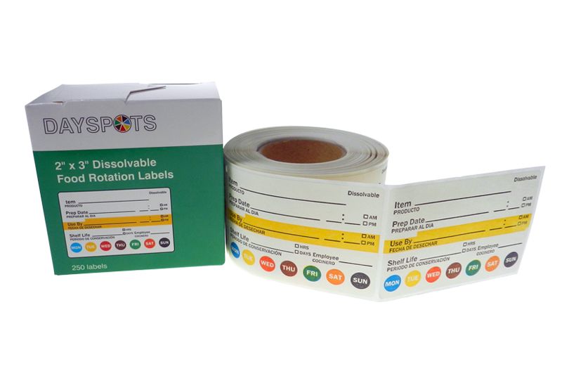 Dissolvable Food Rotation Labels - Roll of 250 – Zeus